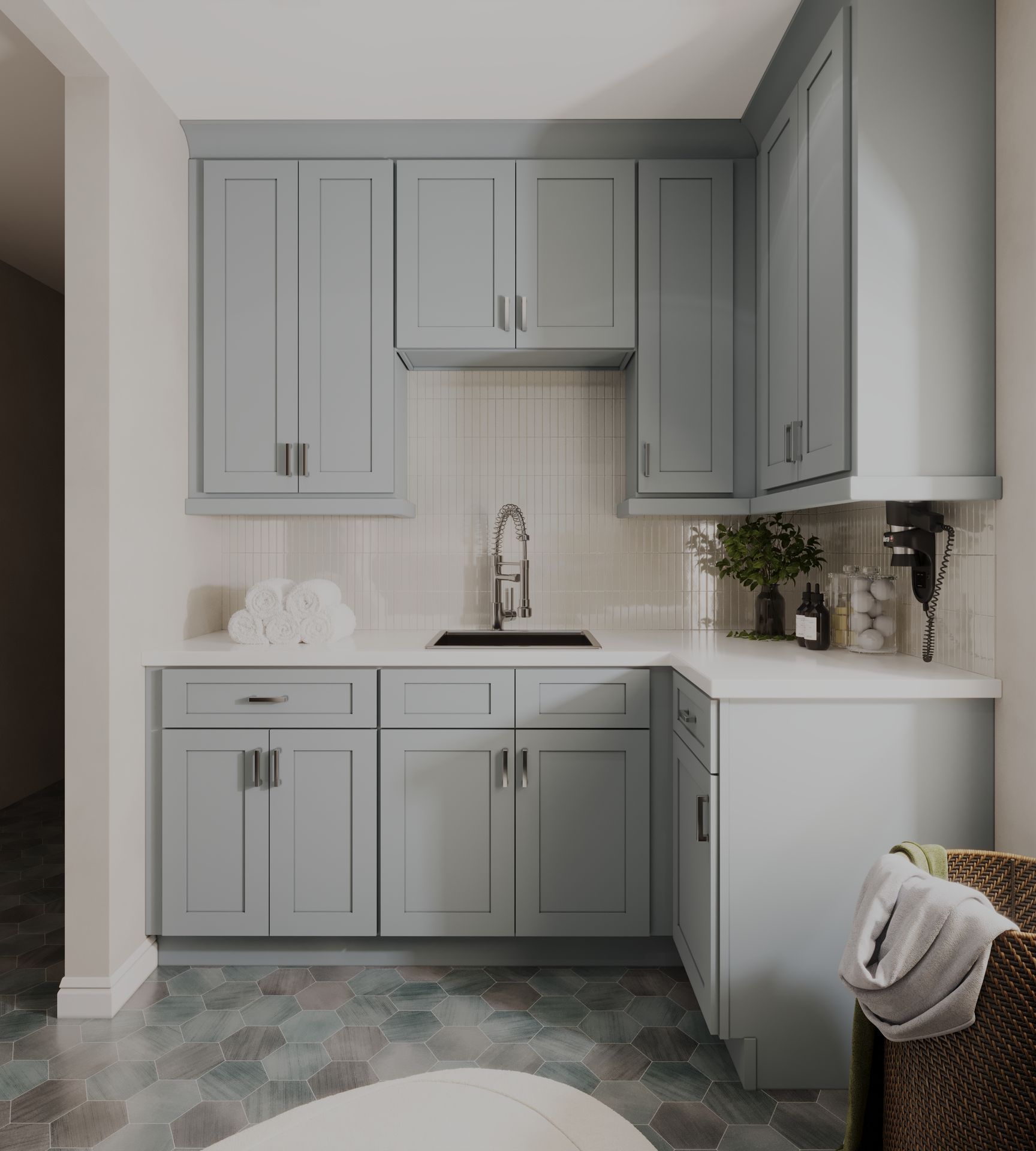 Light Shaker Grey Cabinets | Soft Gray Kitchen Cabinets in Orlando