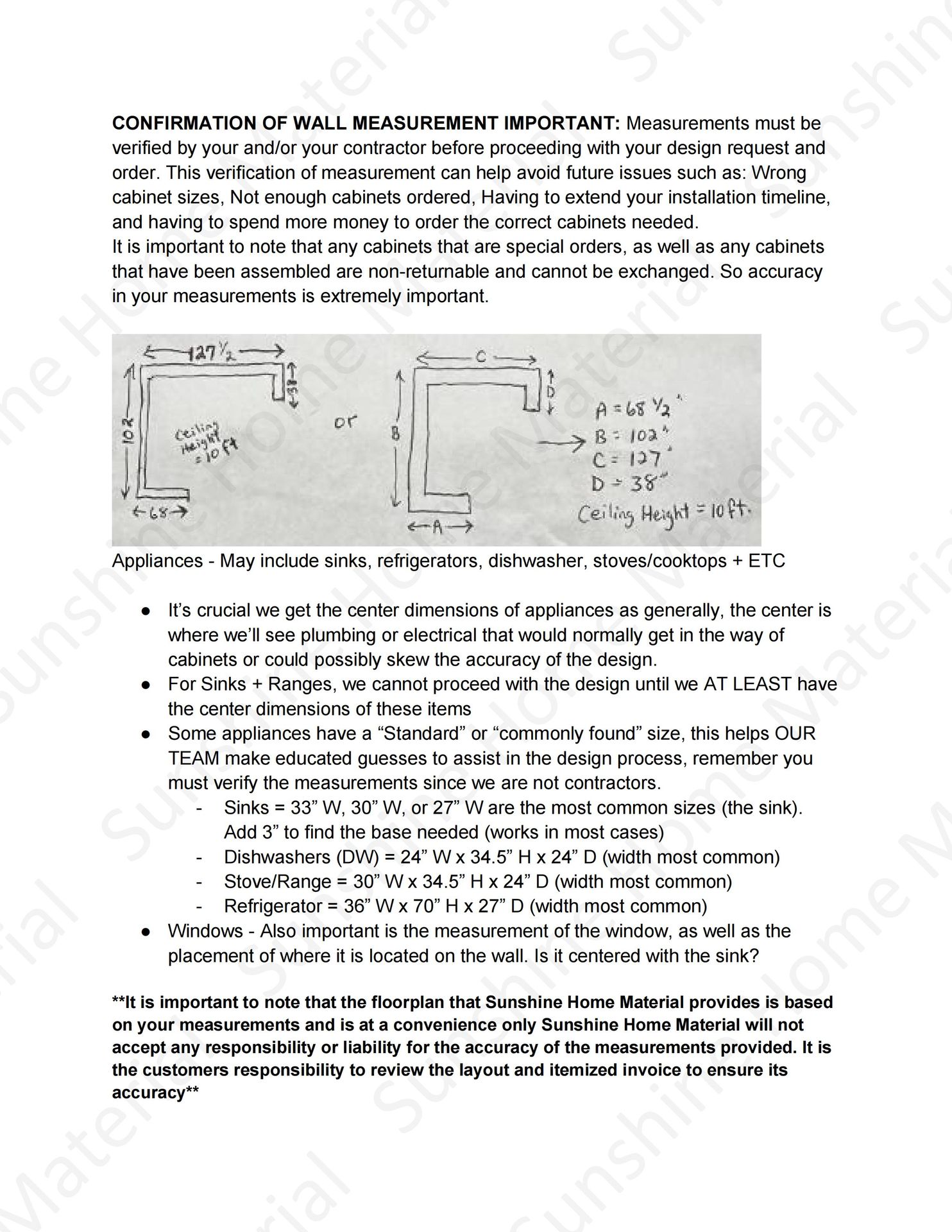 Free Kitchen Design | Sunshine Home Material